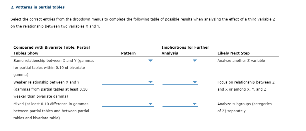 Solved Select the correct entries from the dropdown menus to | Chegg.com