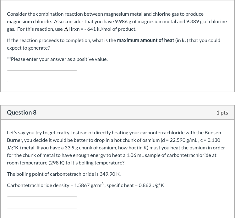 Solved Consider the combination reaction between magnesium | Chegg.com