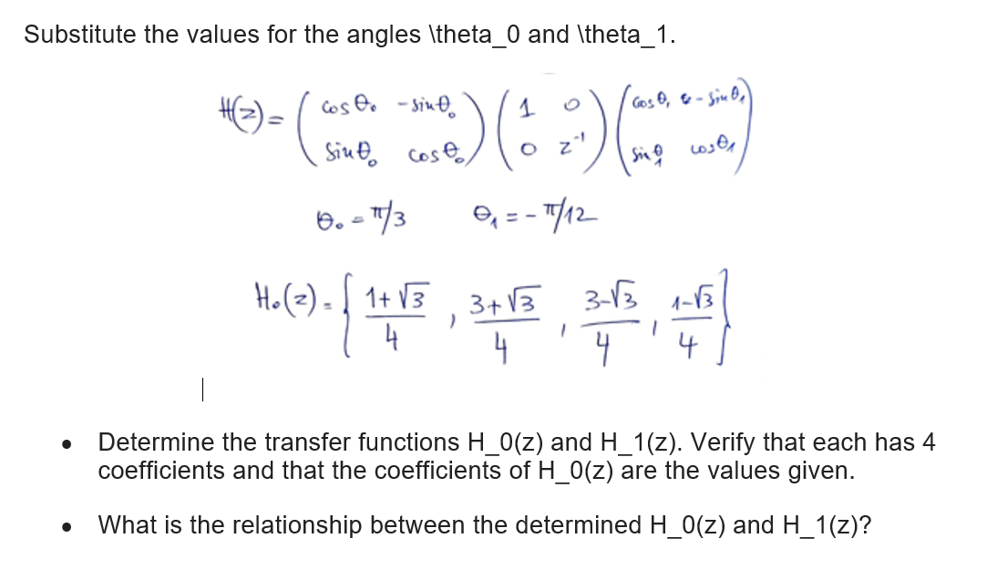 Solved Substitute the values for the angles Itheta_0 and | Chegg.com