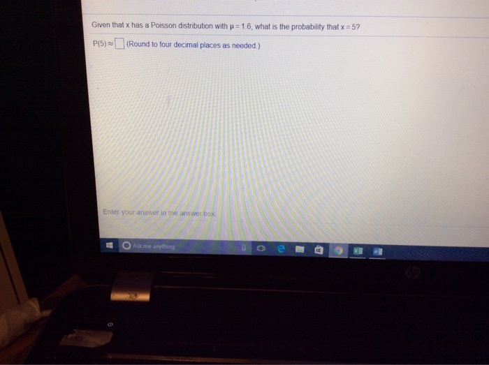Solved Given that x has a Poisson distribution with mu = | Chegg.com