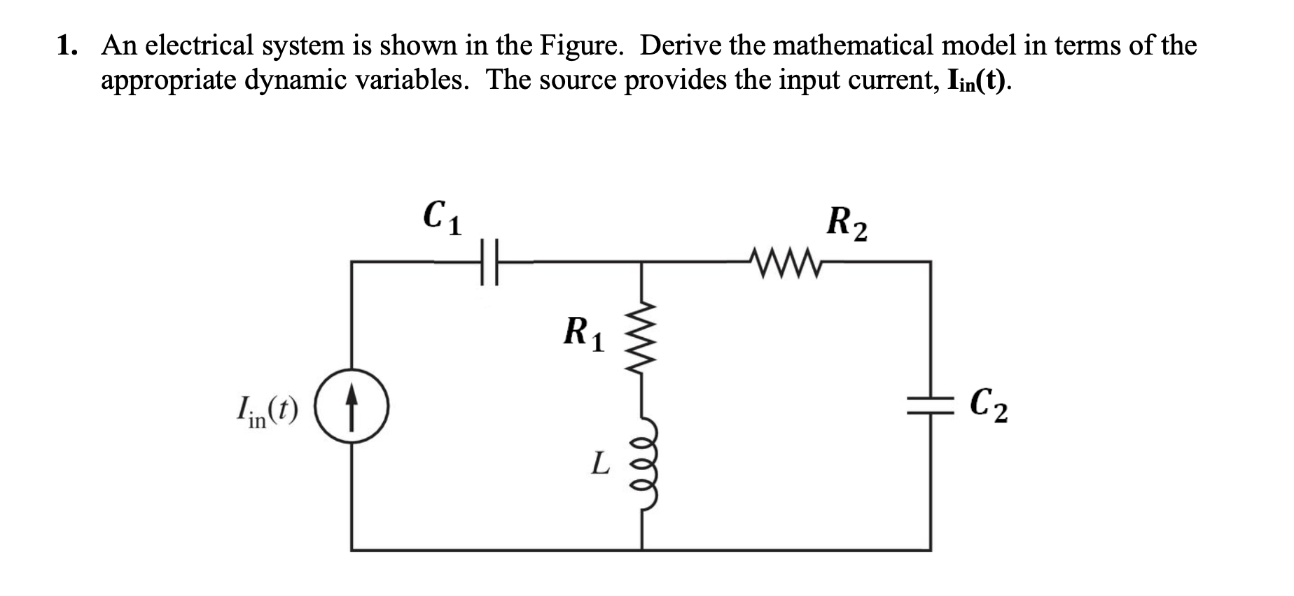 Solved 1. An electrical system is shown in the Figure. | Chegg.com
