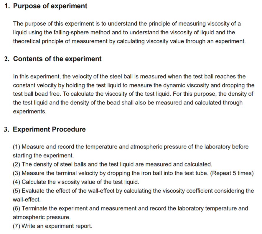 Solved 1. Purpose of experiment The purpose of this | Chegg.com
