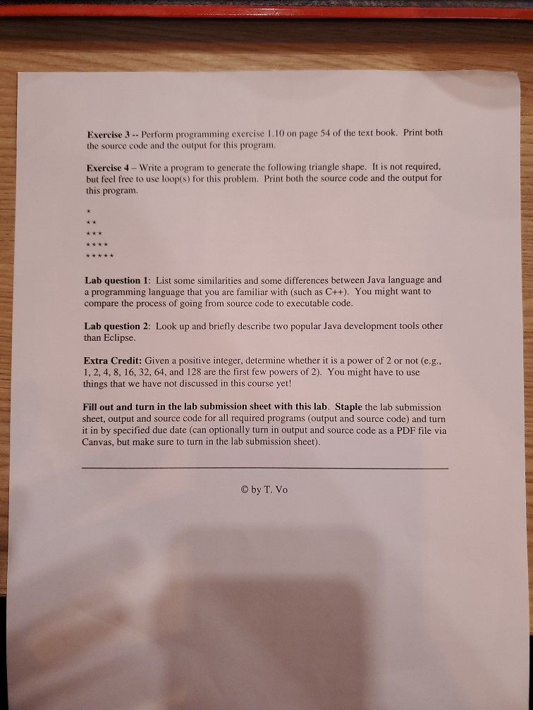 Solved Exercise 3 - Perform programming exercise 1.10 on | Chegg.com