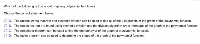 Solved Which of the following statements is true about | Chegg.com