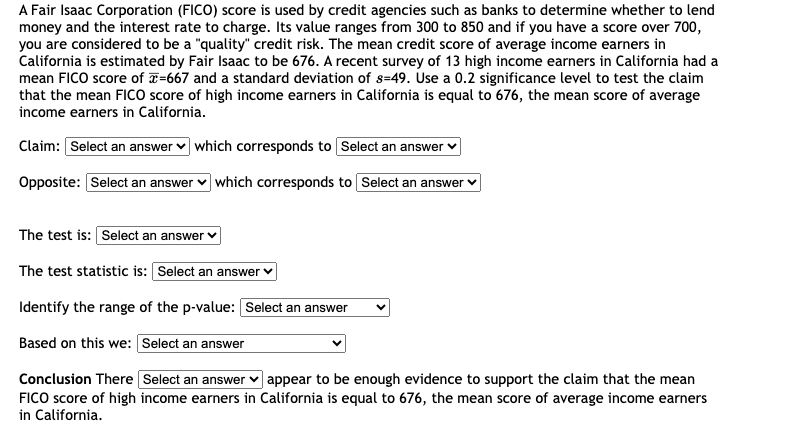 Solved A Fair Isaac Corporation (FICO) score is used by | Chegg.com