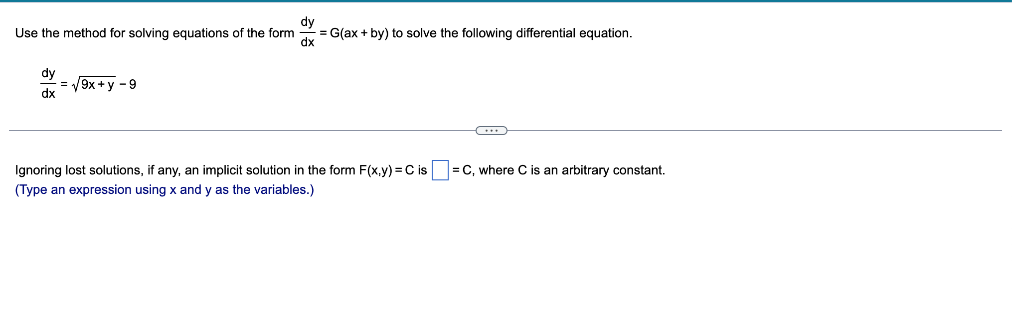 Solved Use the method for solving equations of the form | Chegg.com