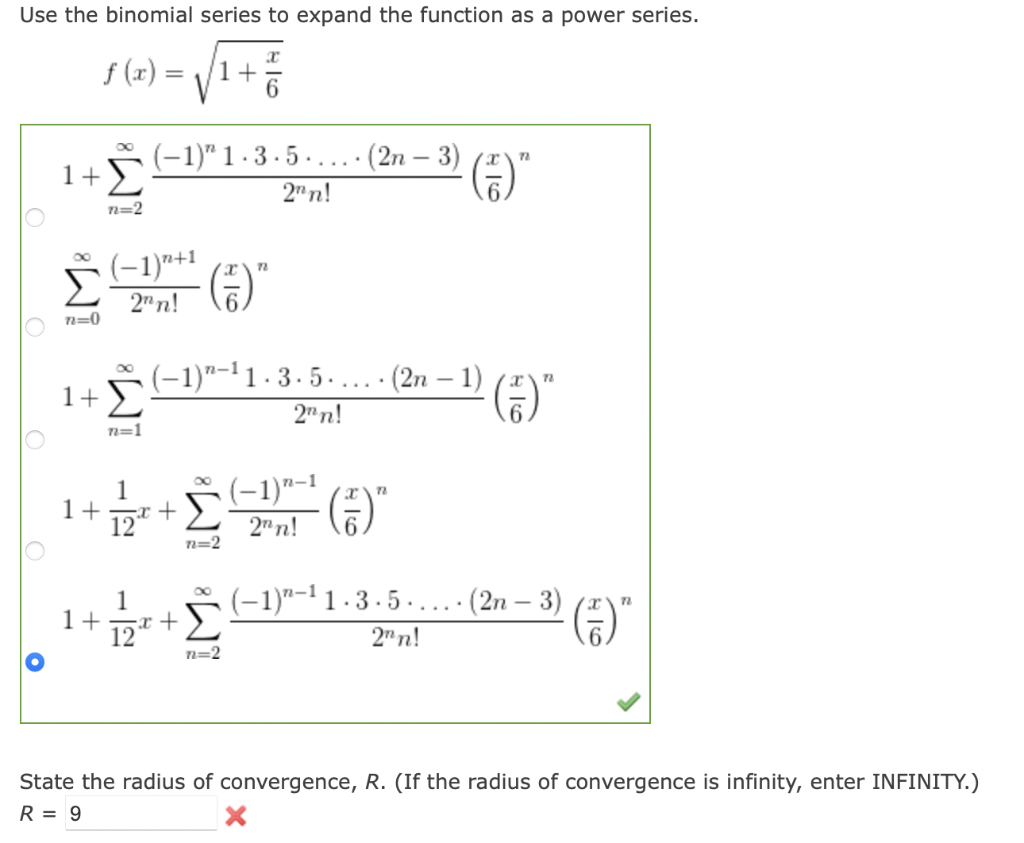 Solved Use the binomial series to expand the function as a | Chegg.com