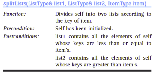 Solved a) Implement splitLists as a linked member function | Chegg.com