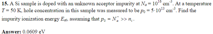 Solved Semiconductors in equilibrium 13. A compensated | Chegg.com