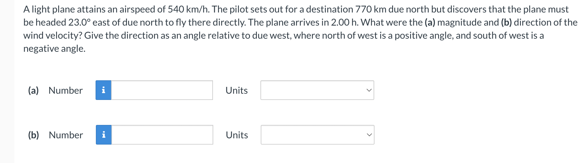 Solved A light plane attains an airspeed of 540 km/h. The | Chegg.com