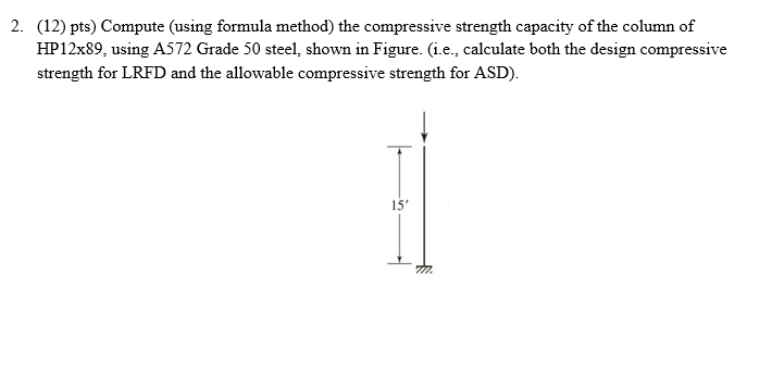 Solved 2. (12) pts) Compute (using formula method) the | Chegg.com