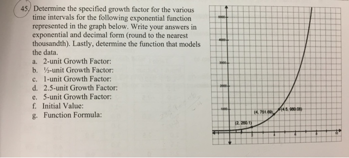 Solved 45) Determine the specified growth factor for the | Chegg.com
