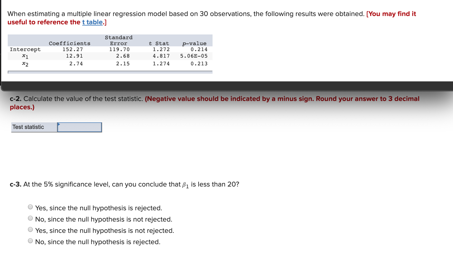 Solved When estimating a multiple linear regression model | Chegg.com