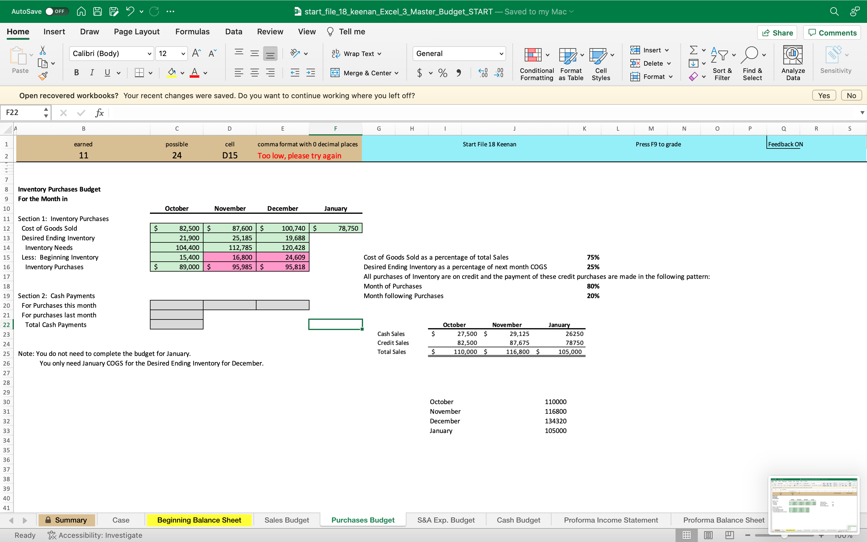 Solved Less: Beginning Inventory Inventory Purchases Section | Chegg.com