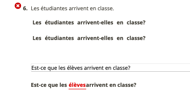 ITS INTRO TO FRENCH CLASS . PLEASE TYPES THE ANSWER, | Chegg.com