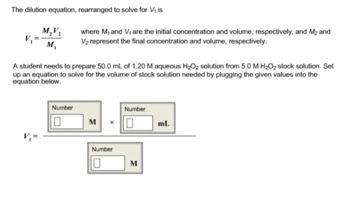 Dilution Equation