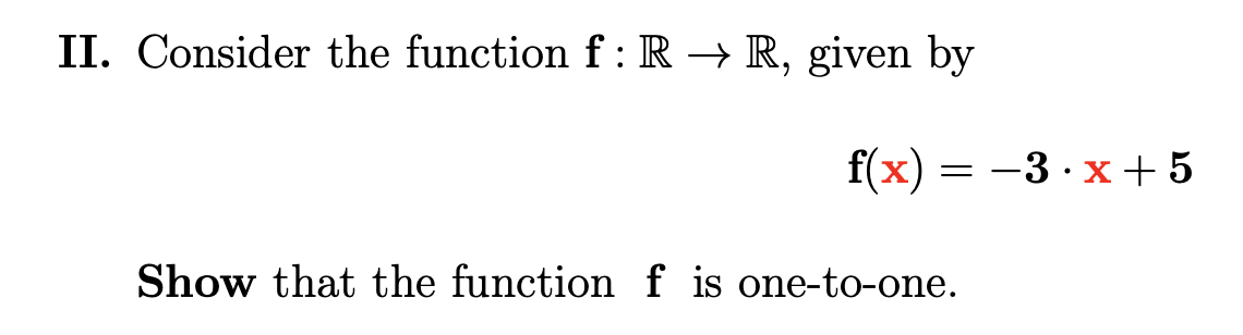 Solved II. Consider the function f: R + R, given by f(x) = | Chegg.com