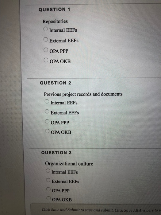 Solved QUESTION 1 Repositories O Internal EEFs O External | Chegg.com