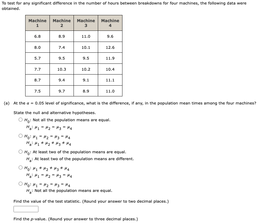 Solved To test for any significant difference in the number | Chegg.com
