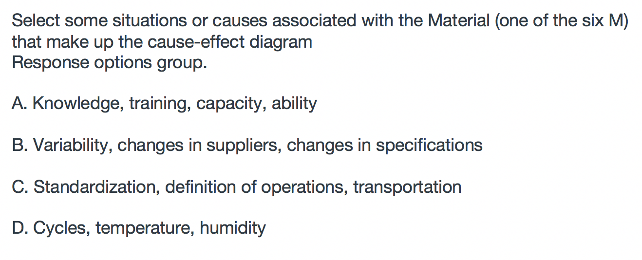 Solved Select some situations or causes associated with the | Chegg.com