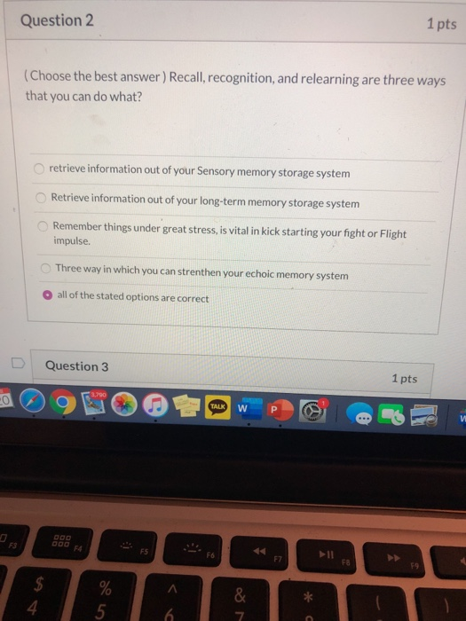 Solved 1pts Question2 Choose the best answer) Recall, | Chegg.com