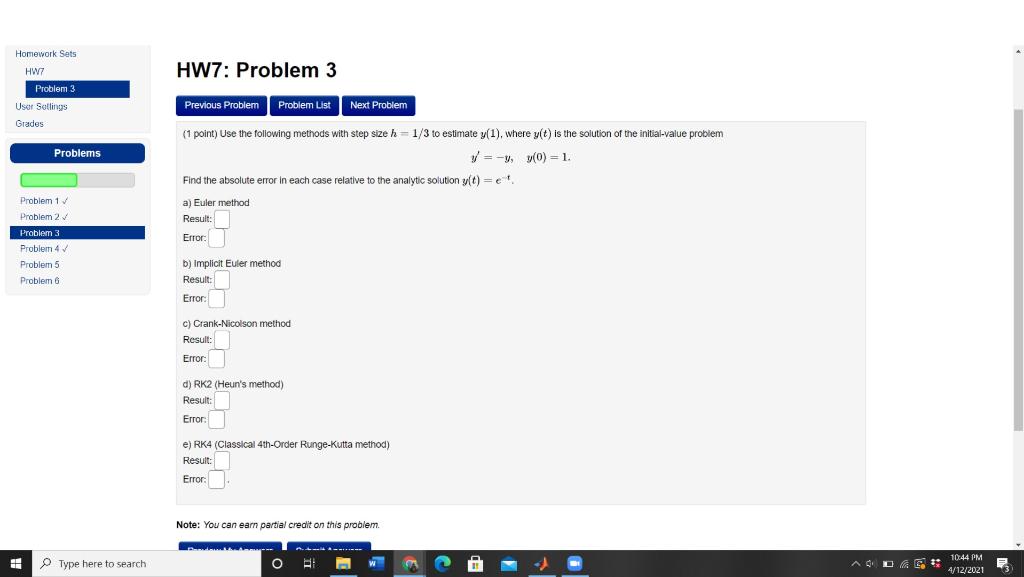 Solved HW7: Problem 3 Homework Sets HW7 Problem 3 Usor | Chegg.com