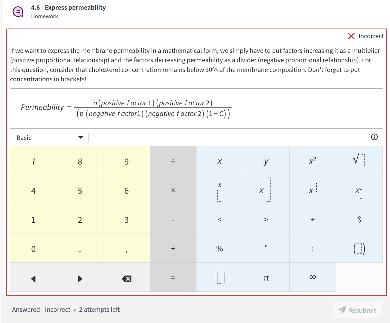 Solved How likely is water to travel through a lipid | Chegg.com