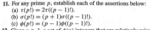 Solved 11. For any prime p, establish each of the assertions | Chegg.com