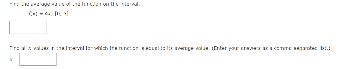 Solved Find The Average Value Of The Function On The