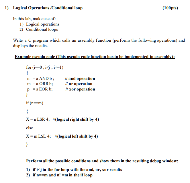 Solved Write a C program which calls an assembly | Chegg.com