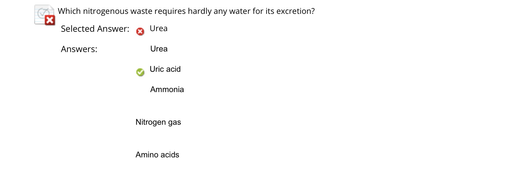 Solved Can you please explain why the wrong answer(red X) is | Chegg.com