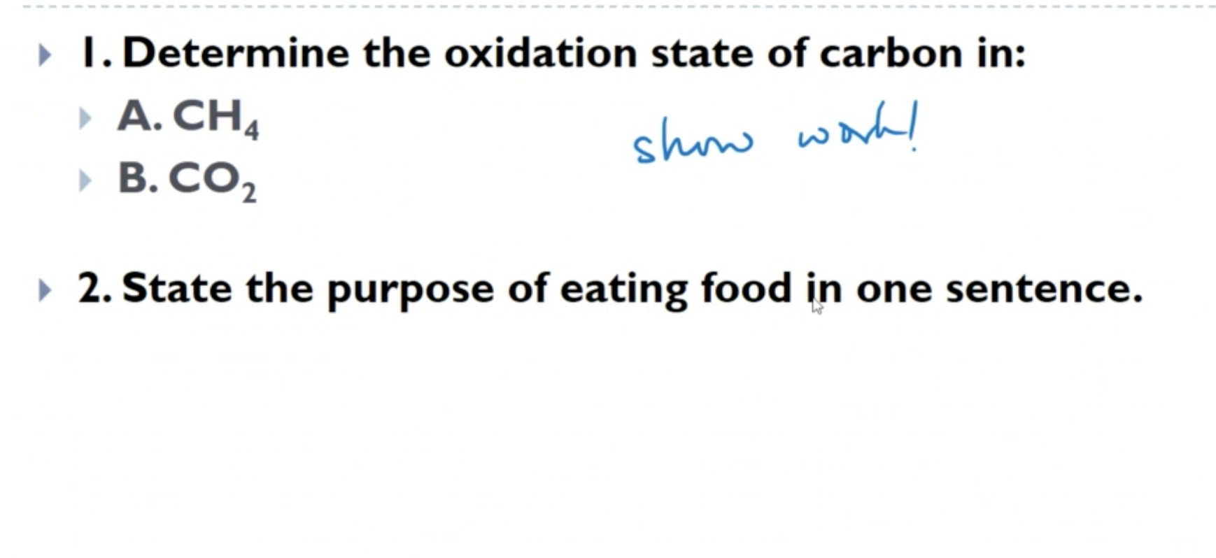 Solved 1. Determine the oxidation state of carbon in: A. | Chegg.com
