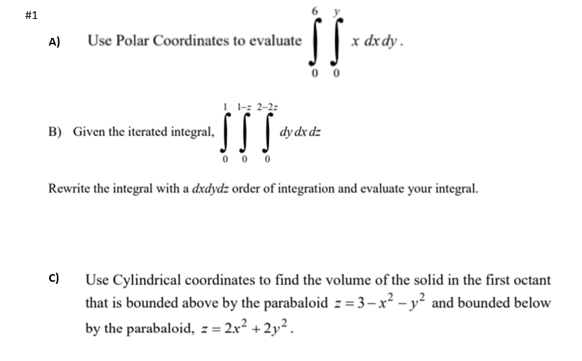 Solved Math Review For Calculus 3 Final I Need Chegg