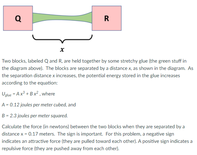 Solved Q R Two blocks, labeled Q and R, are held together by | Chegg.com