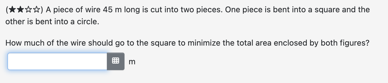 Solved other is bent into a circle. How much of the wire | Chegg.com
