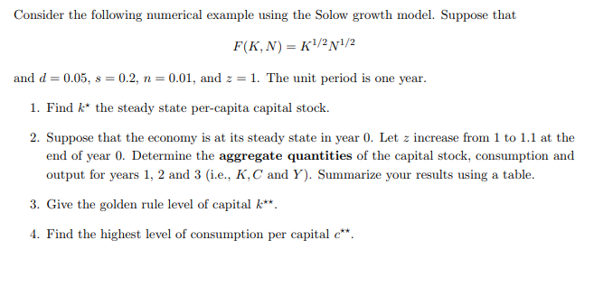 Solved Consider the following numerical example using the | Chegg.com Solved Consider the following numerical example using the | Chegg.com