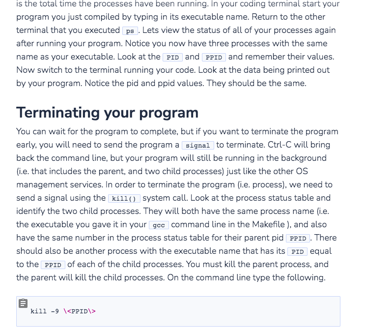 Solved 2 Process Lab Implement A Program Using Processes 5875