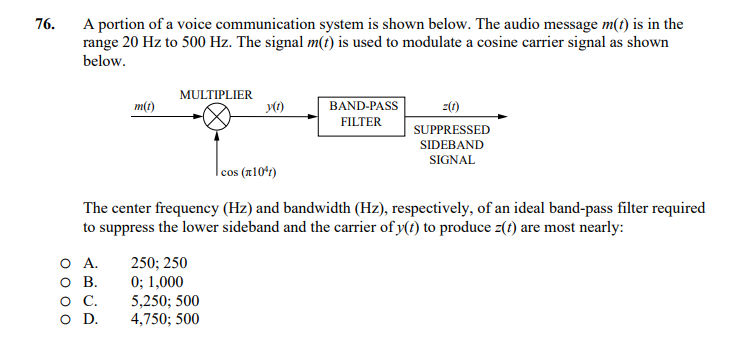 Solved A portion of a voice communication system is shown | Chegg.com