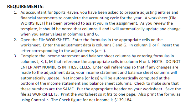 Solved Problem 4–Worksheet for a Merchandising Entity | Chegg.com