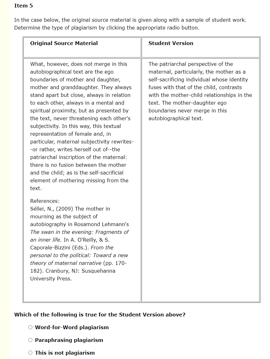 Solved Item 5 In the case below, the original source | Chegg.com