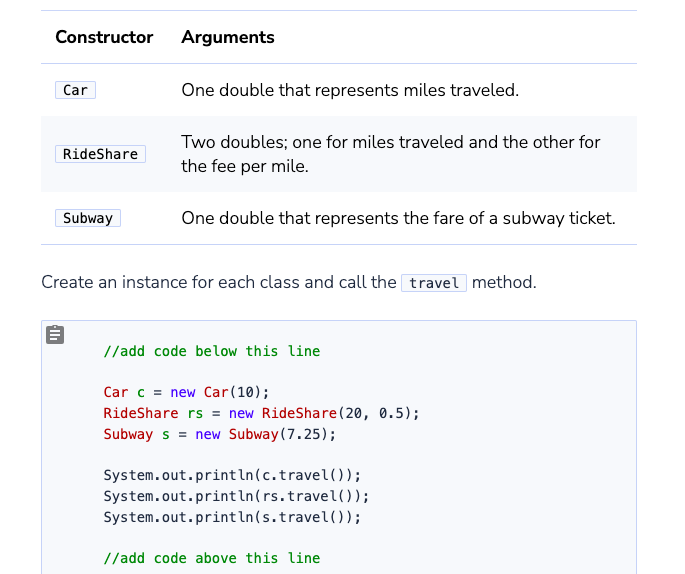 Solved The Vehicle interface has already been defined in the | Chegg.com