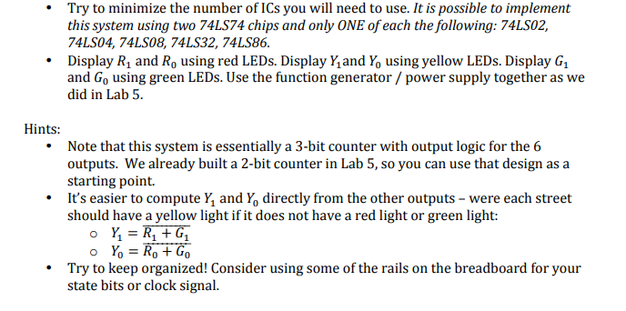Solved In this experiment, we will construct a traffic light | Chegg.com
