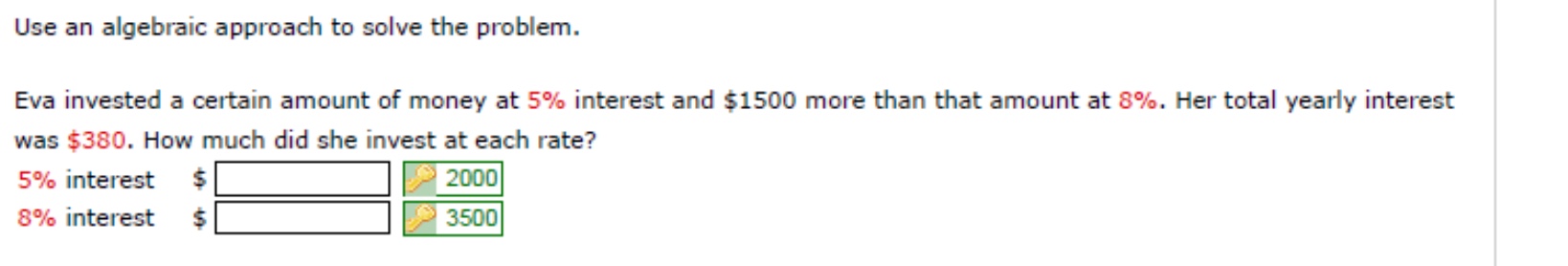 Solved Use an algebraic approach to solve the problem. Eva | Chegg.com