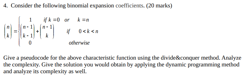 Solved Consider the following binomial expansion | Chegg.com