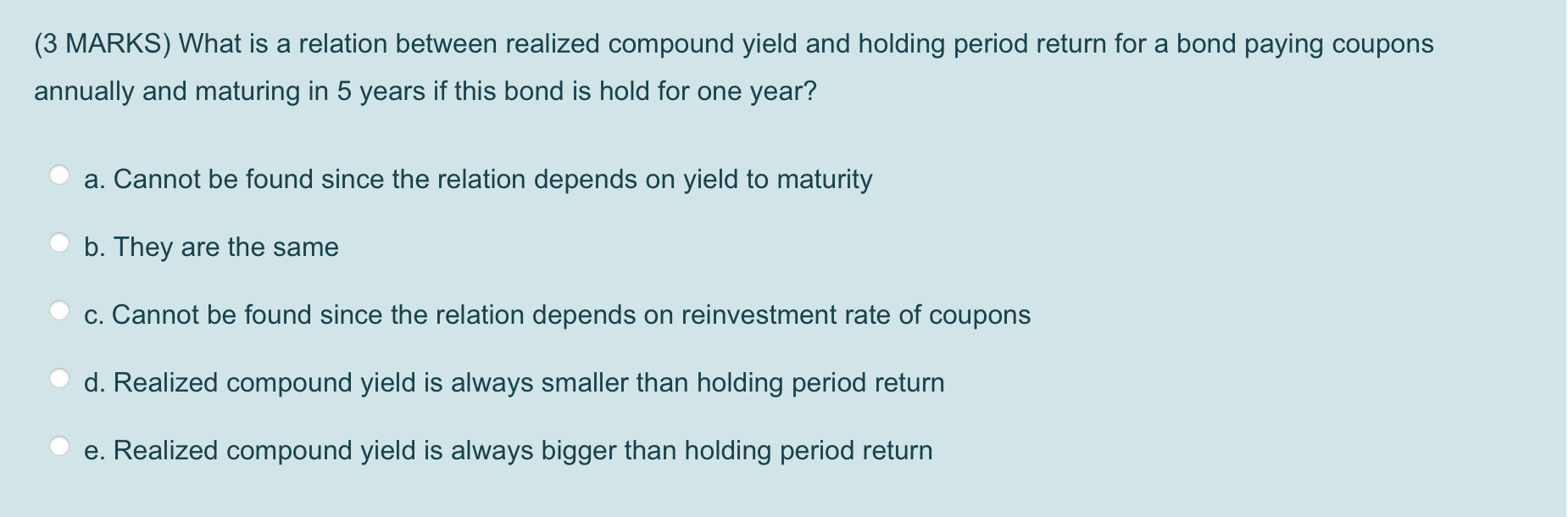 Solved (3 MARKS) What is a relation between realized | Chegg.com