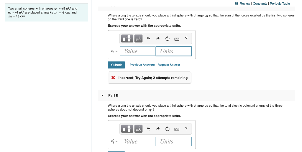 Solved MI Review | Constants | Periodic Table Two small | Chegg.com