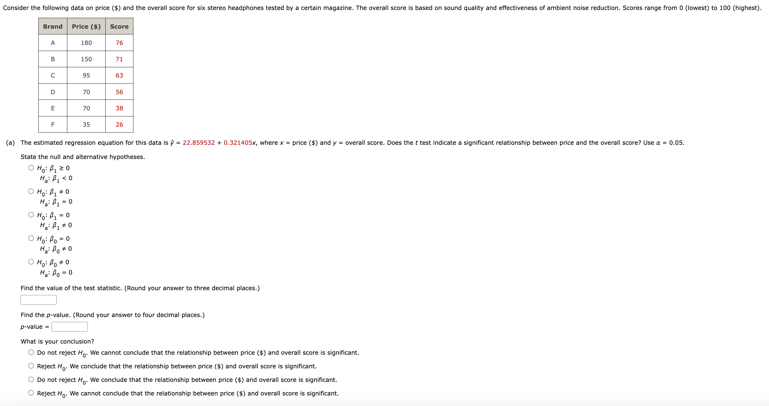 Solved State the null and alternative | Chegg.com
