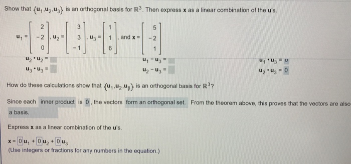 Solved Show that {u_1, u_2, u_3} is an orthogonal basis for | Chegg.com