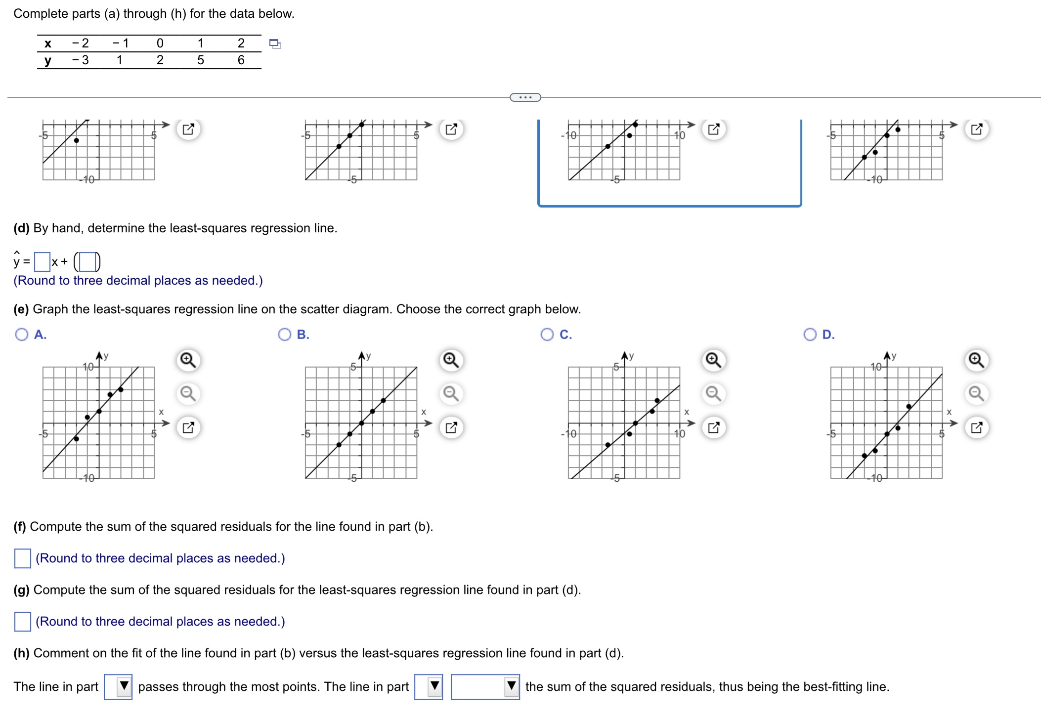 Solved (a) By hand, draw a scatter diagram treating x as the | Chegg.com