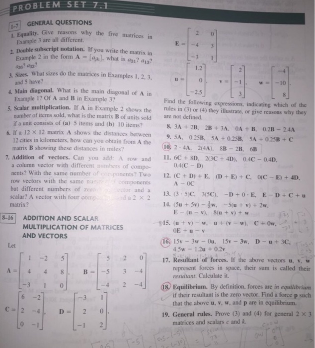 Solved Equality. Give reasons why the five matrices in | Chegg.com